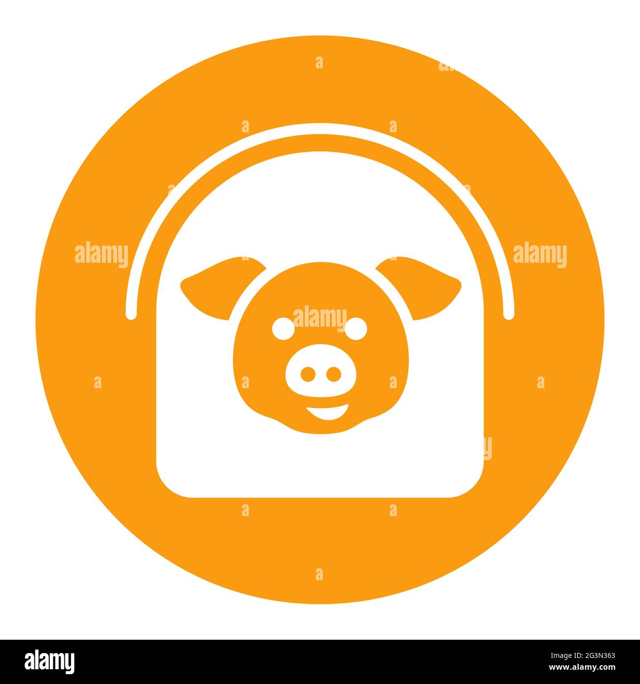 Pigsty white glyph icon. Farm animal sign. Graph symbol for your web ...