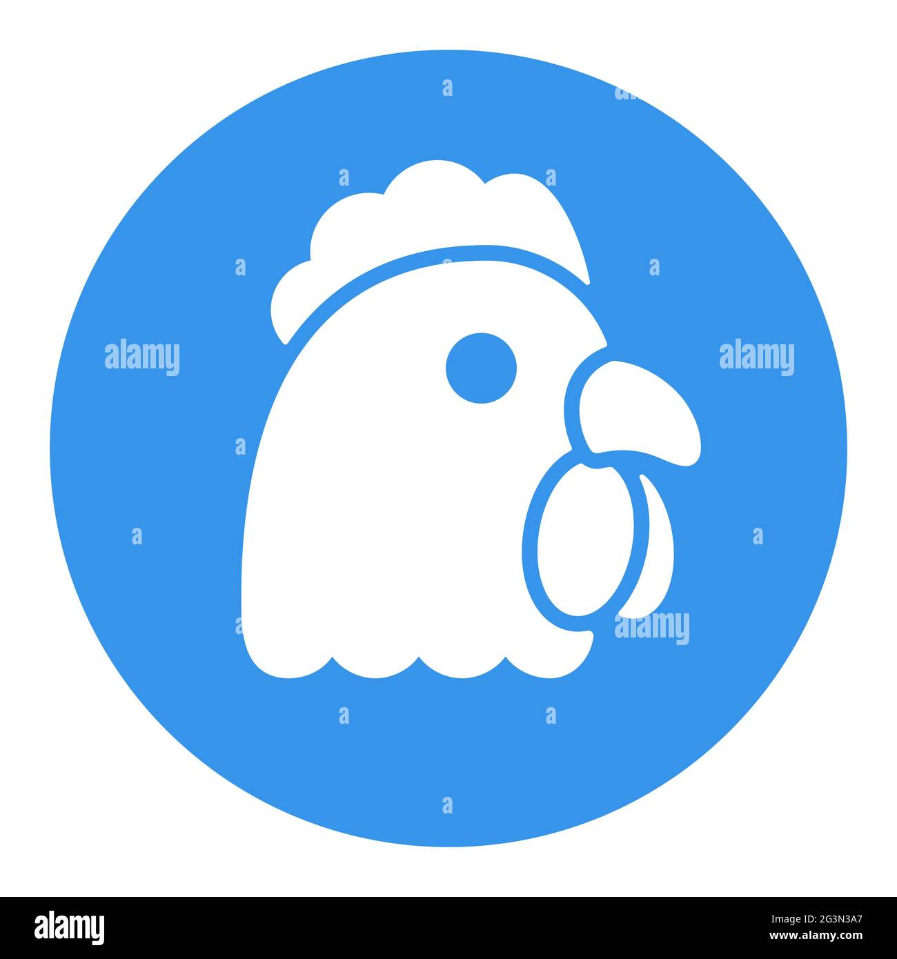 Chicken white glyph icon. Animal head. Farm sign. Graph symbol for your ...