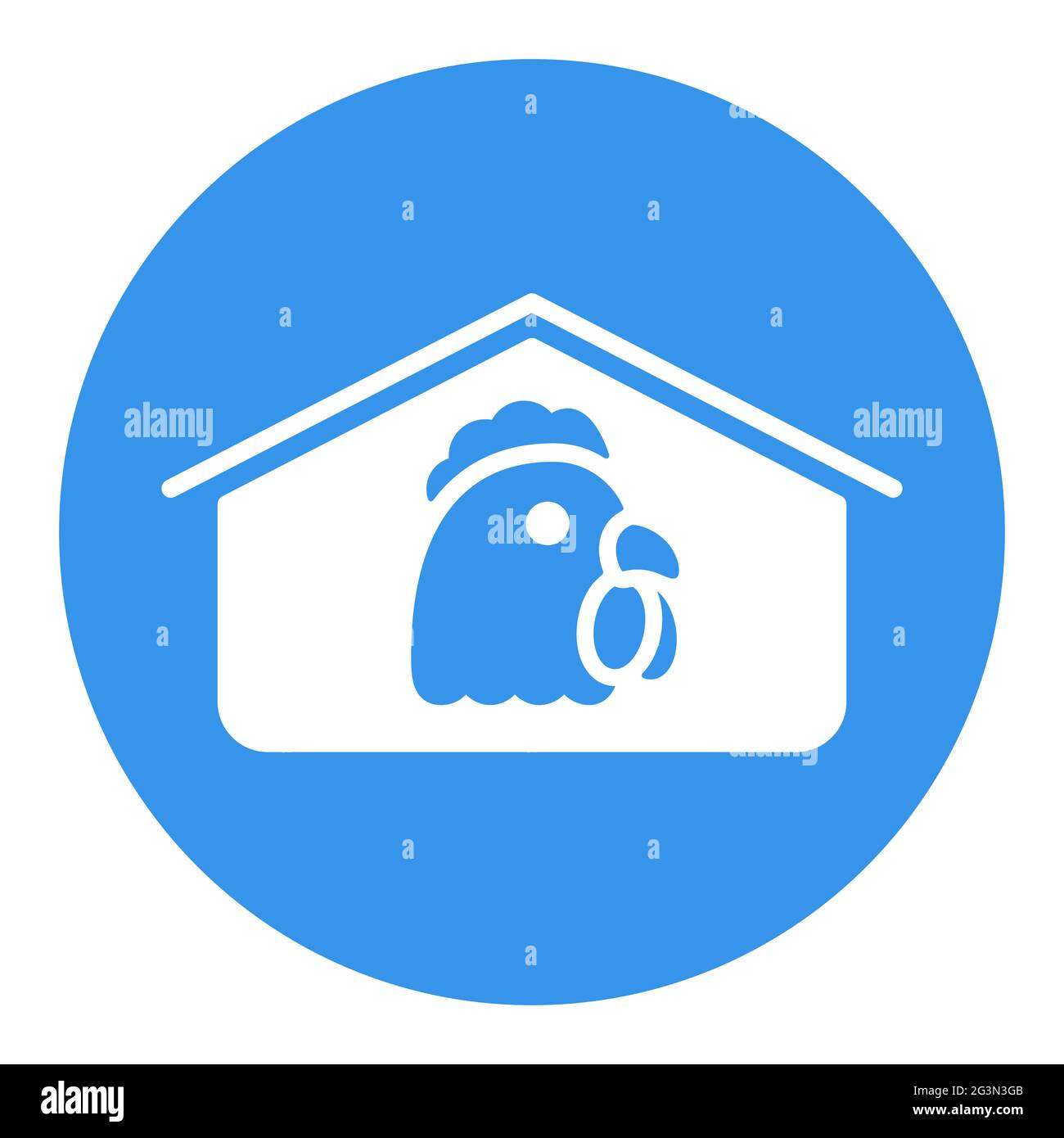 Chicken house white glyph icon. Farm animal sign. Graph symbol for your ...