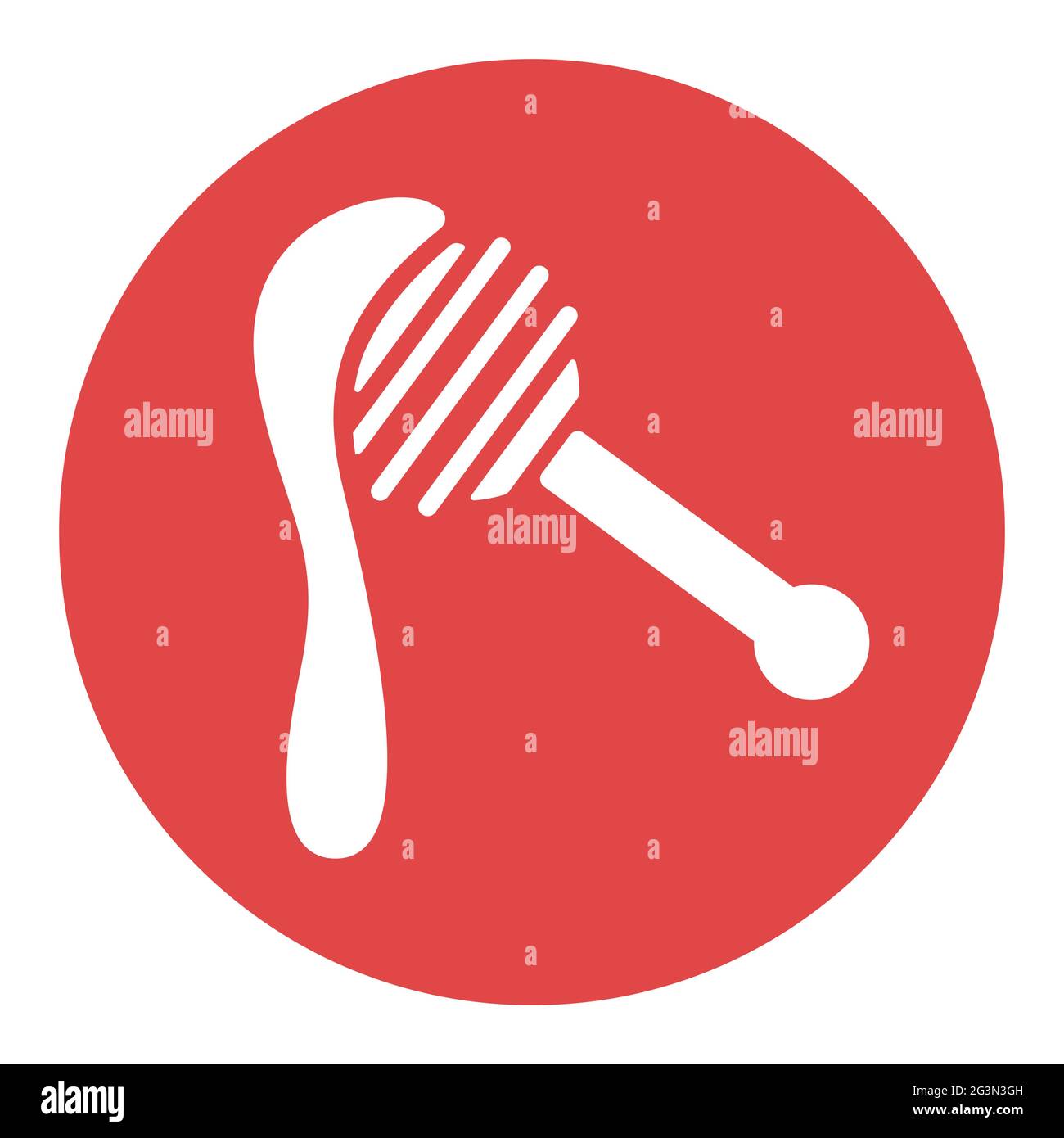 Honey dipper white glyph icon. Farm animal sign. Graph symbol for your ...