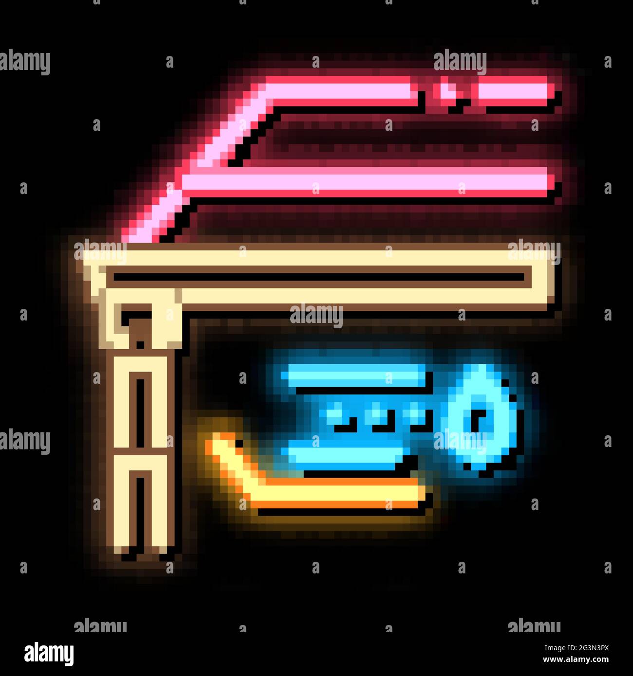 roof gutter system neon glow icon illustration Stock Vector Image & Art ...