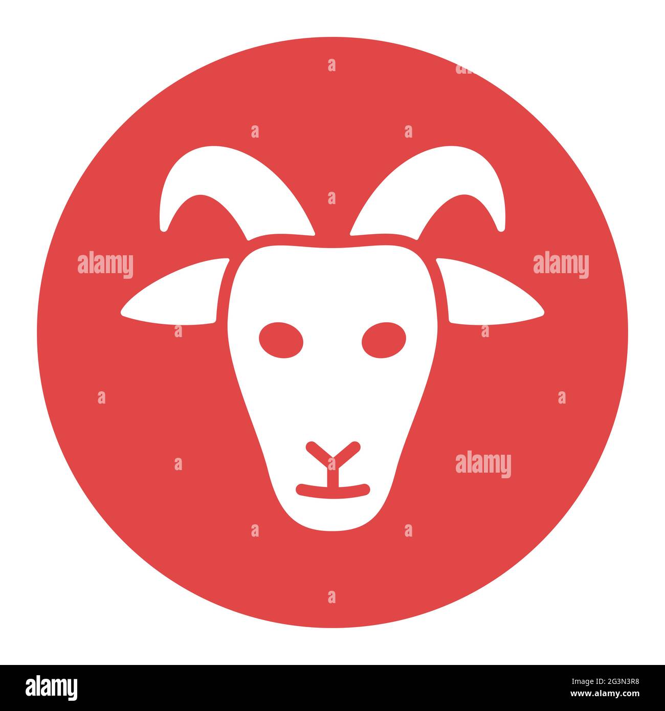 Goat white glyph icon. Animal head. Farm sign. Graph symbol for your ...