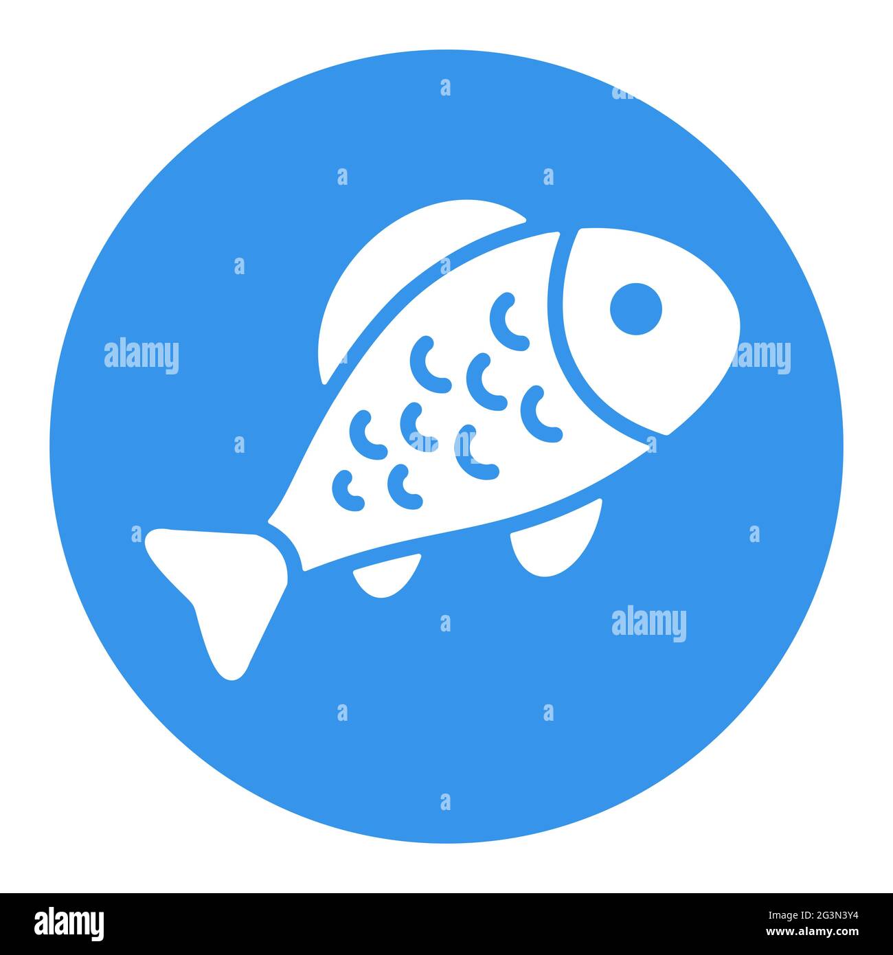 Fish white glyph icon. Farm animal sign. Graph symbol for your web site ...