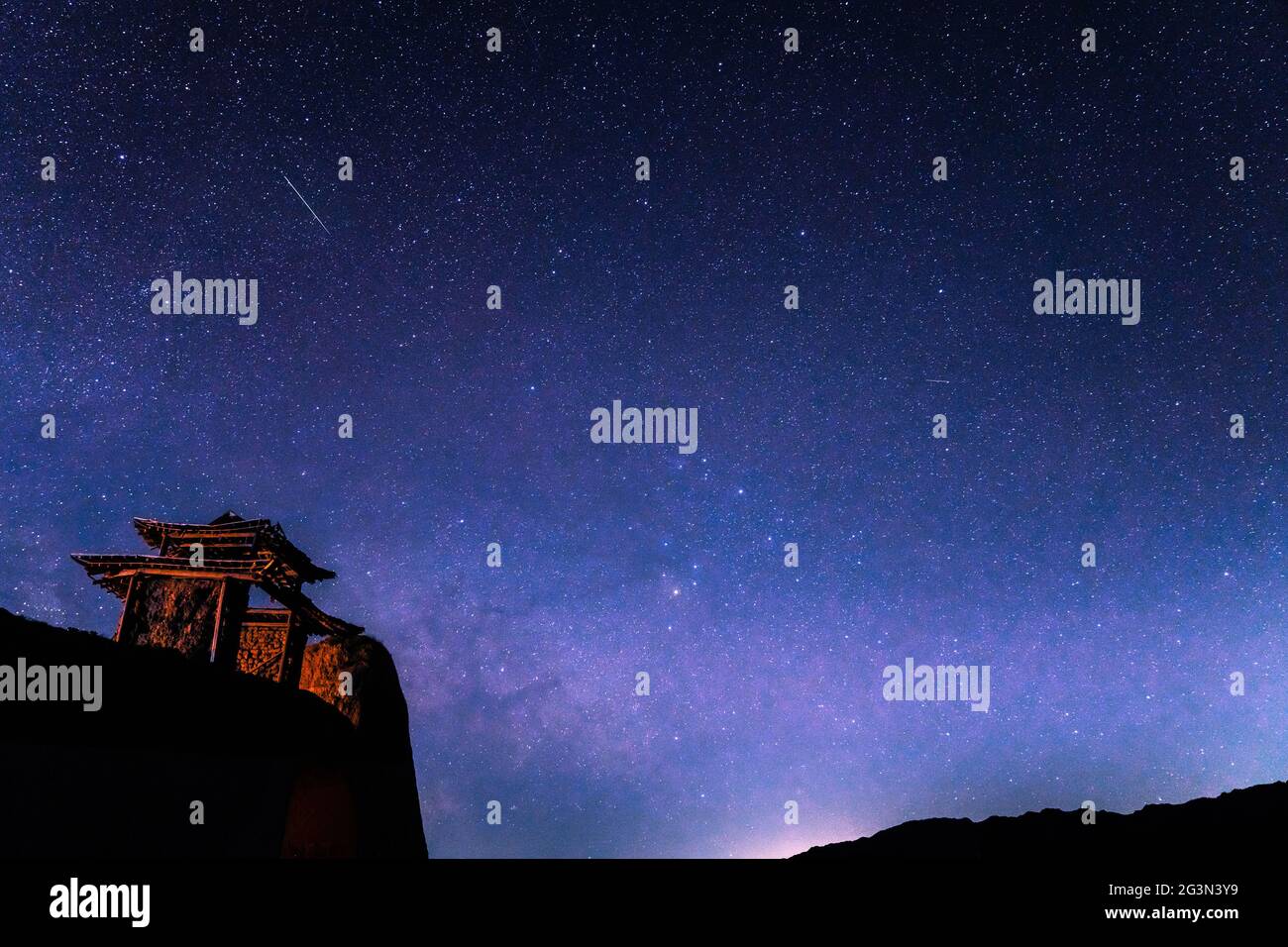 Gorgeous galaxy and ancient city in China Stock Photo - Alamy