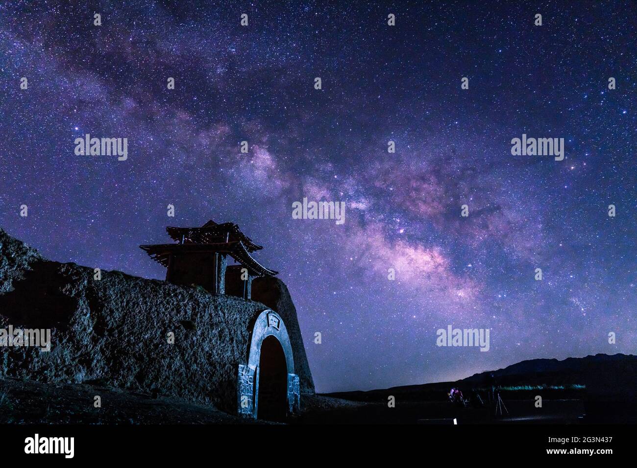 Gorgeous galaxy and ancient city in China Stock Photo - Alamy