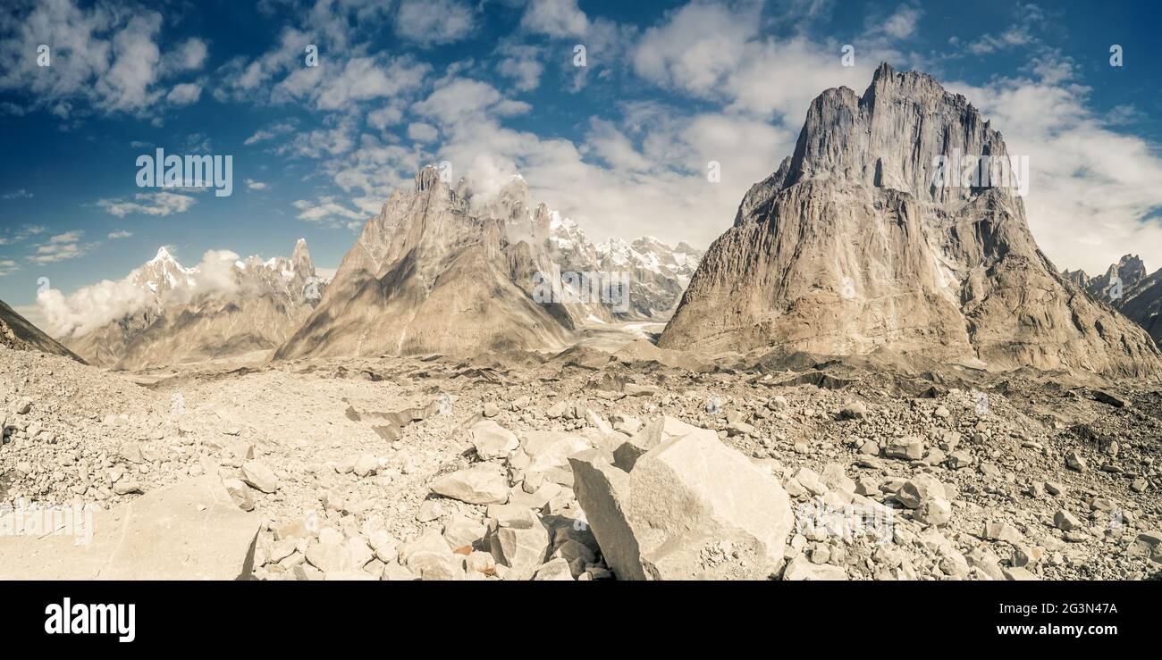 Trango Towers in Karakoram Mountains Stock Photo - Alamy