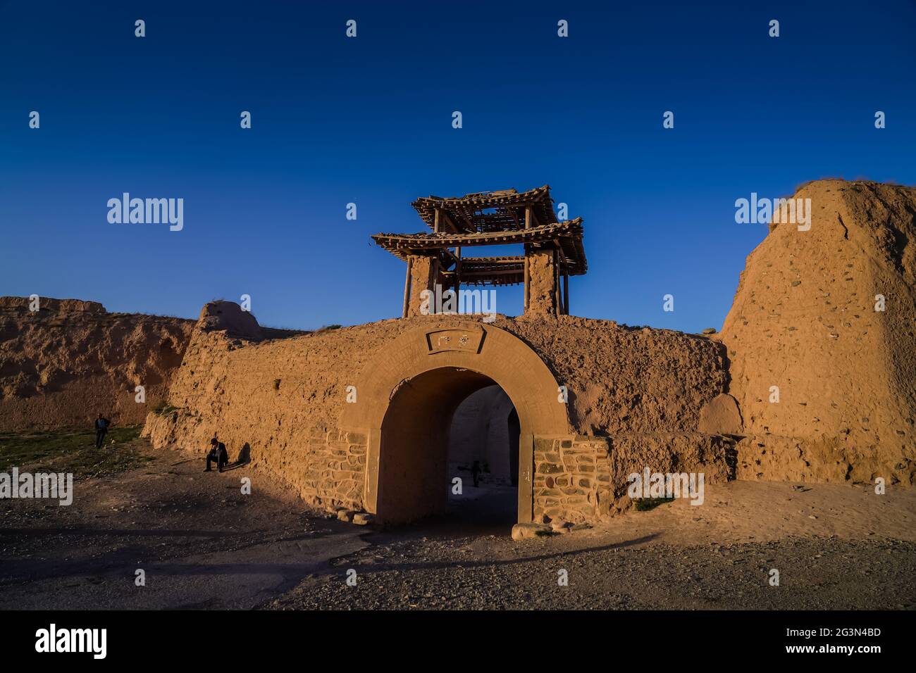 The ancient city and sheep chaser Stock Photo - Alamy