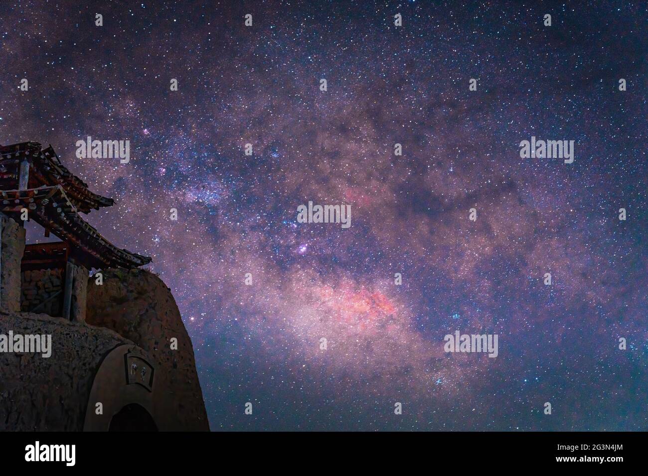 Gorgeous galaxy and ancient city in China Stock Photo - Alamy