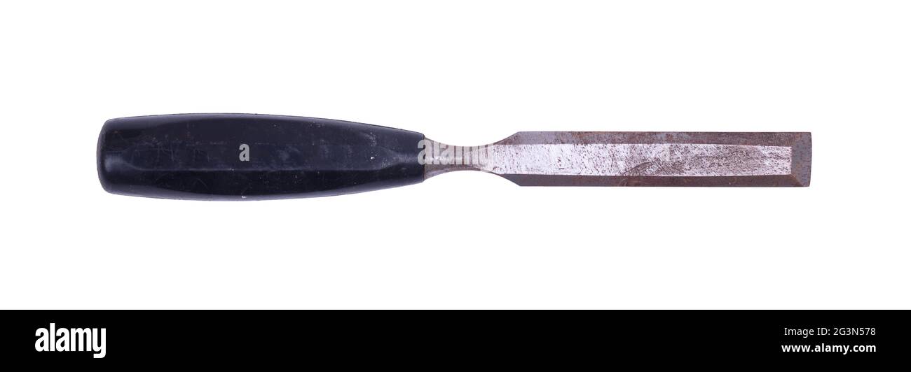 Old chisel isolated Stock Photo - Alamy