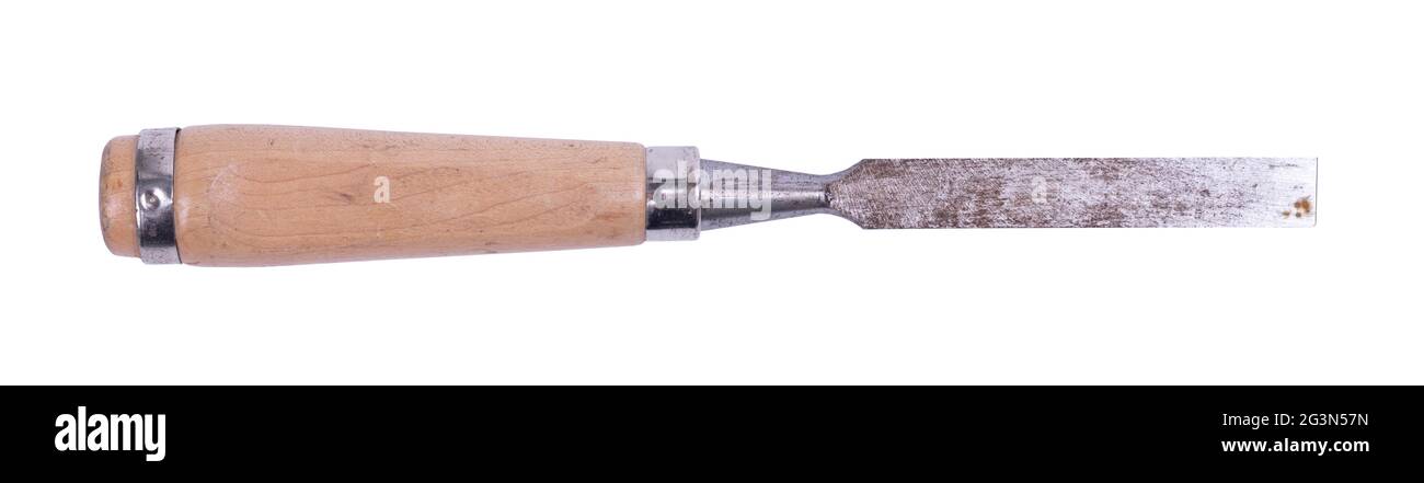 Old chisel isolated Stock Photo - Alamy