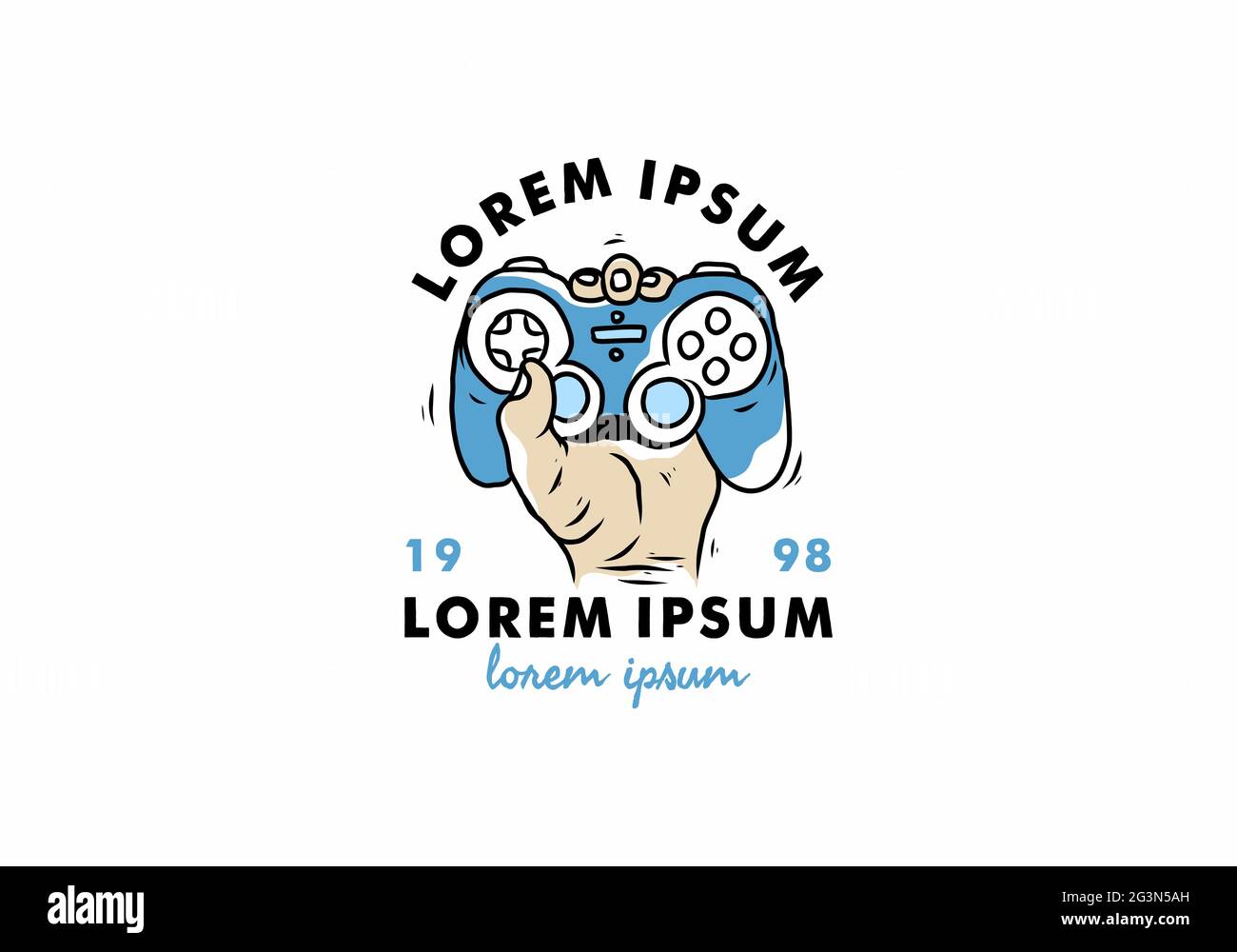 Illustration drawing of hand holding joystick design Stock Vector Image ...