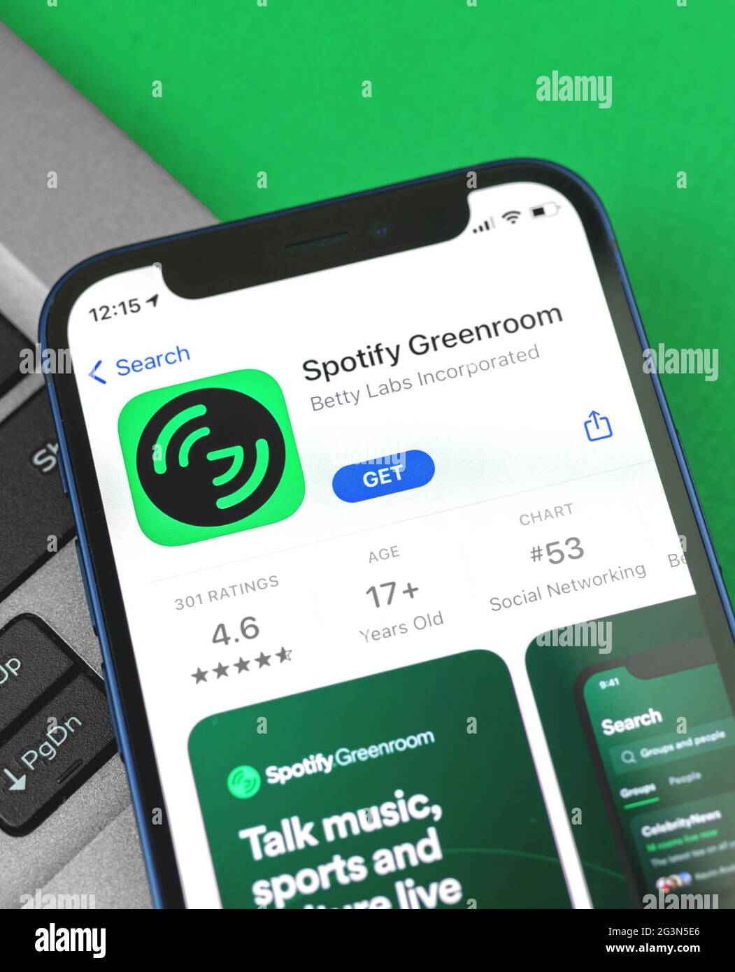 Spotify greenroom hi-res stock photography and images - Alamy