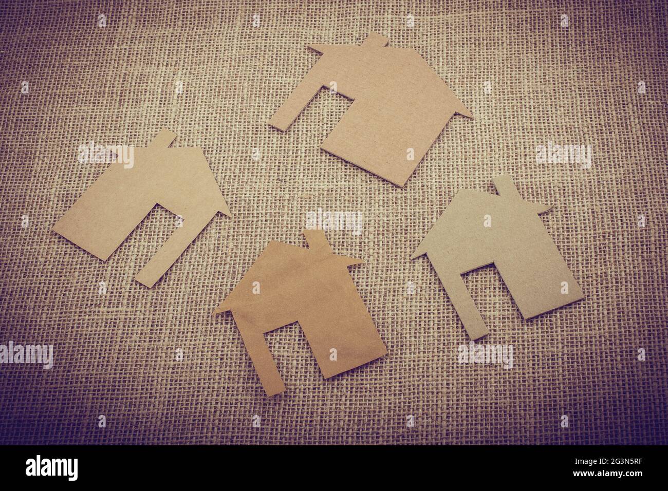 House shape cut out of paper Stock Photo - Alamy