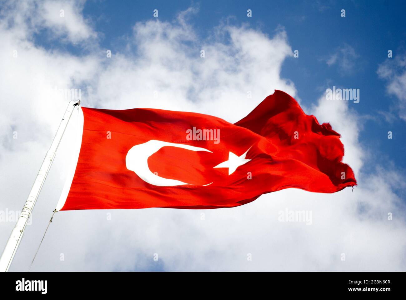 Turkish national flag Stock Photo - Alamy
