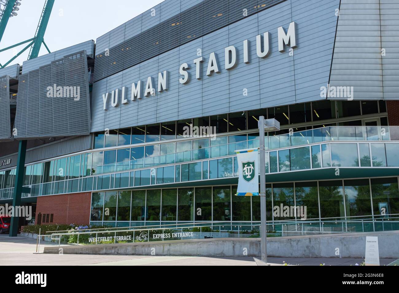 NEW ORLEANS, LA, USA - JUNE 10, 2021: Yulman Stadium on the Tulane ...
