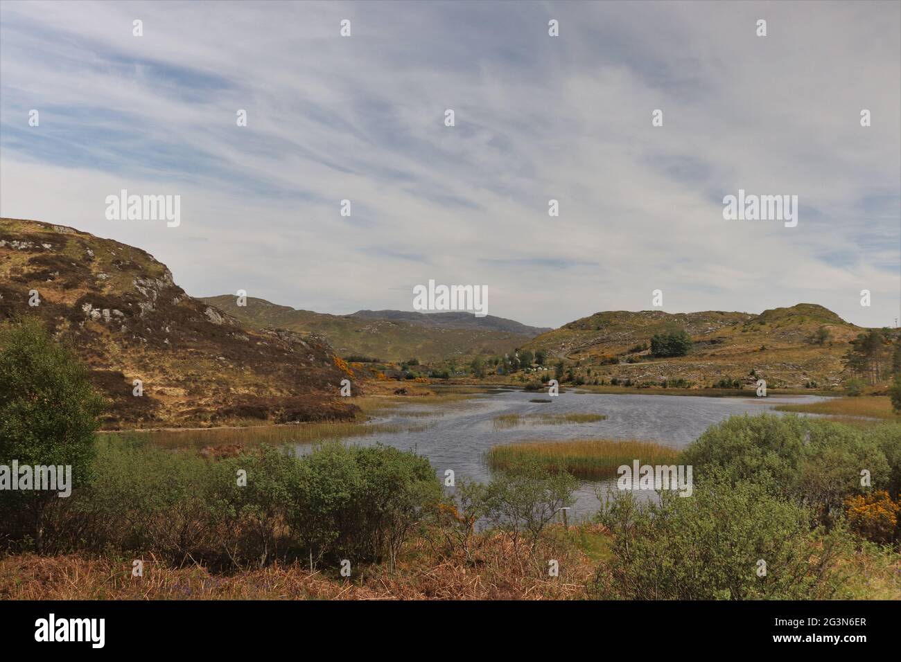Characteristic landscape on North Coast 500 in the Scottish Highlands ...