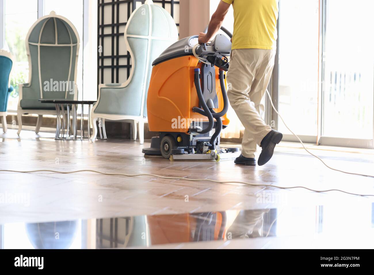 Janitor cleaning corridor hi-res stock photography and images - Alamy