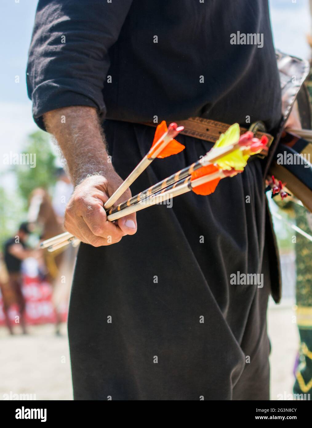 Arrow rprojectile weapon system archery Stock Photo - Alamy