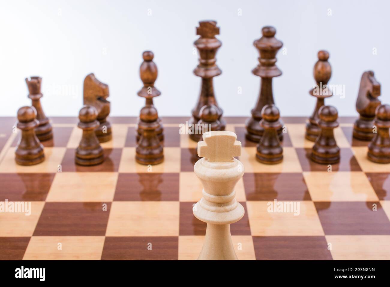 Chess board with chess pieces Stock Photo - Alamy
