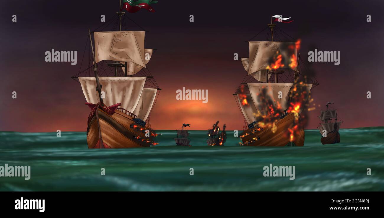 Attacking enemy ships hi-res stock photography and images - Alamy