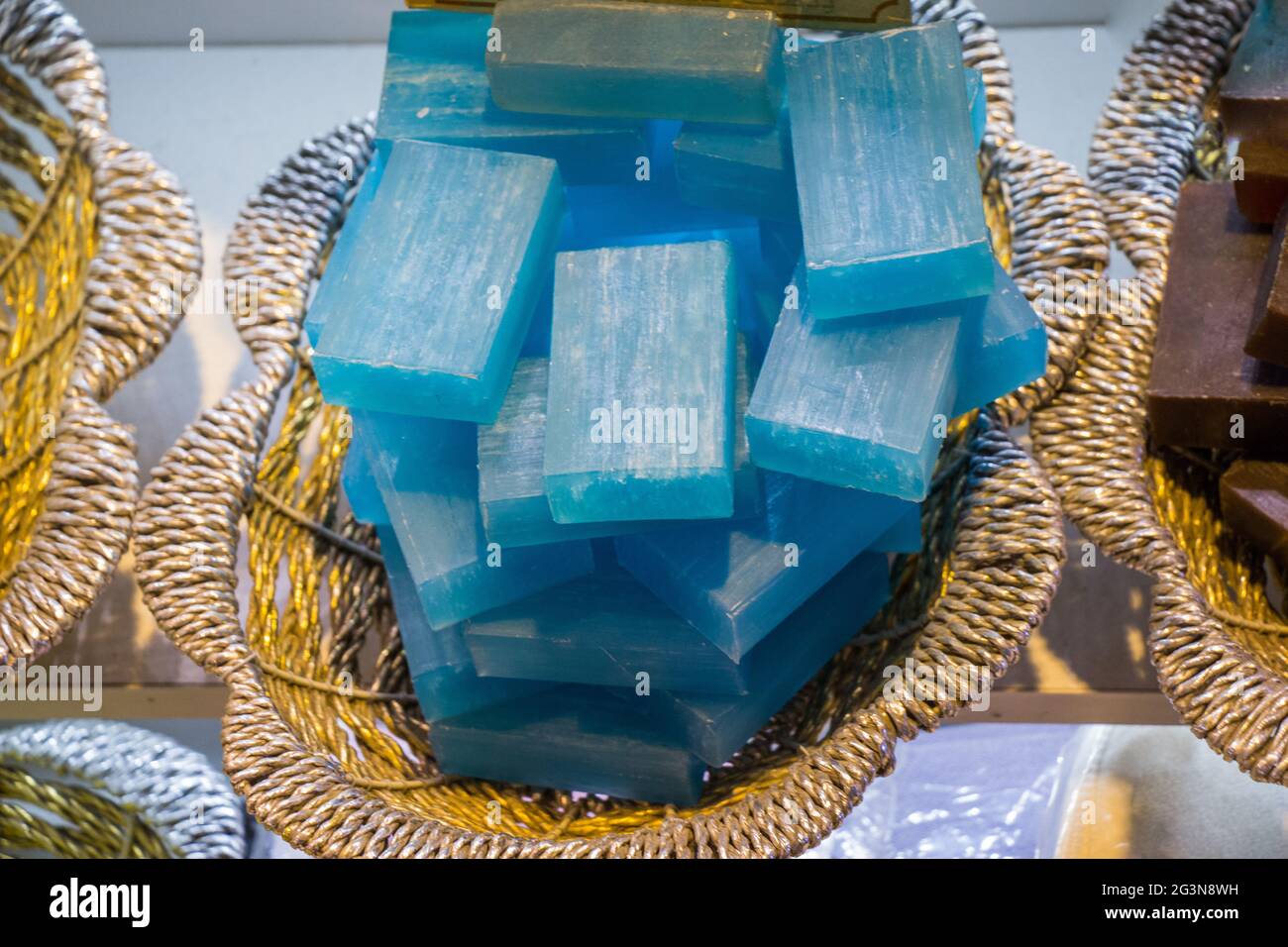 Collection of bars of hand made soap Stock Photo - Alamy