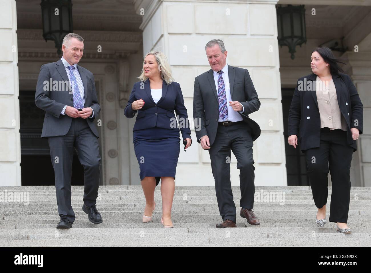 (left to right) Declan Kearney, Michelle OÕNeill, Conor Murphy and ...