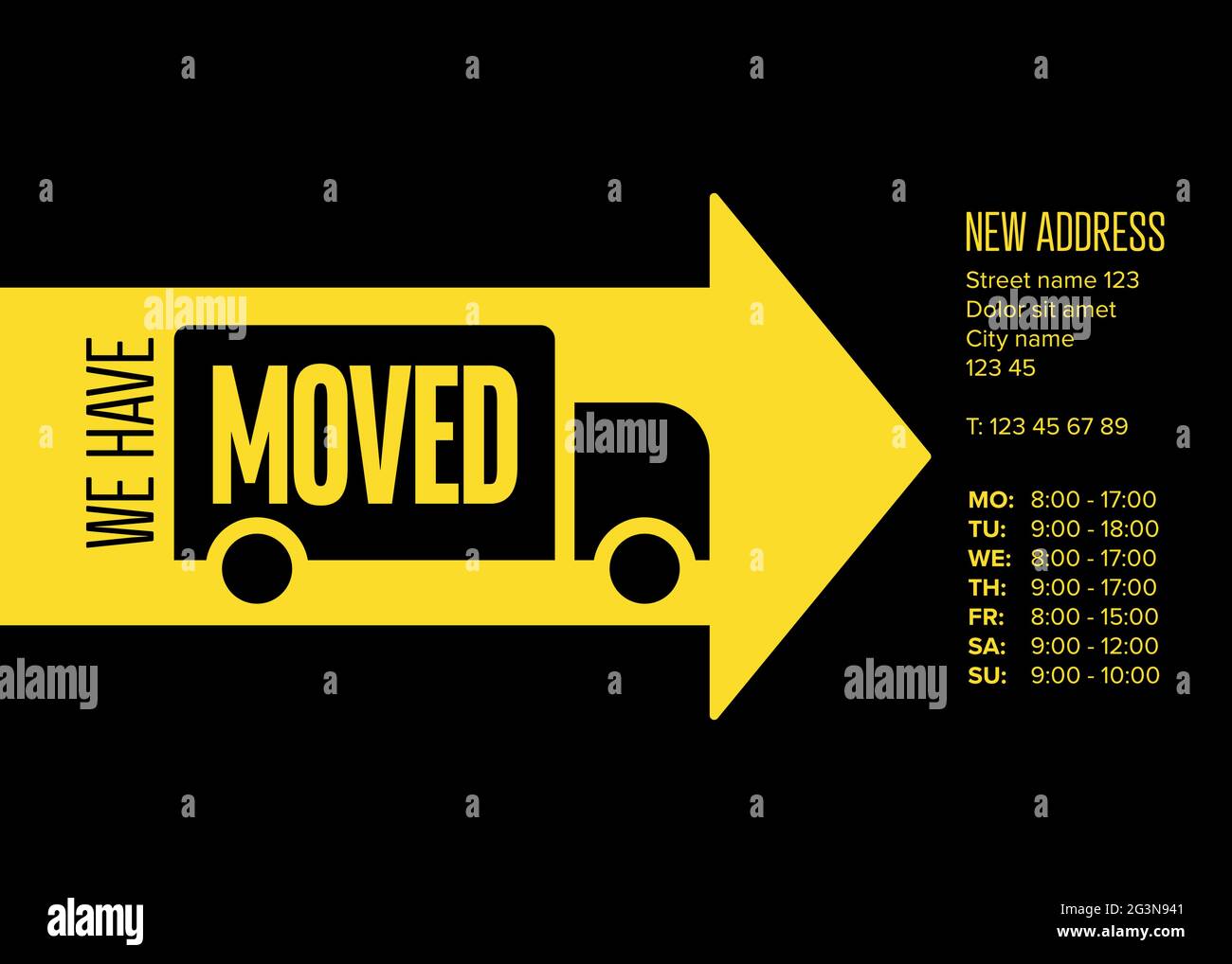 We are moving minimalistic flyer template with place for new company ...