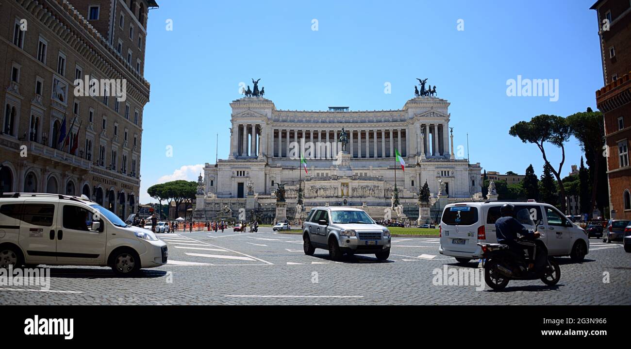 The National Monument to Vittorio Emanuele II or Vittoriano, called ...