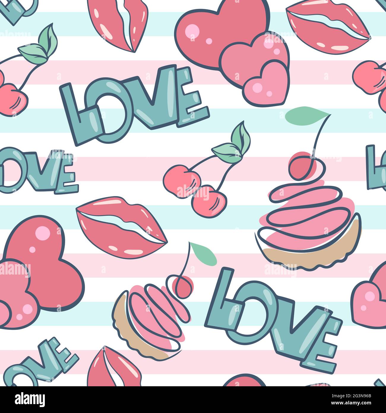 Vector background for festive packaging. Cute seamless pattern ...