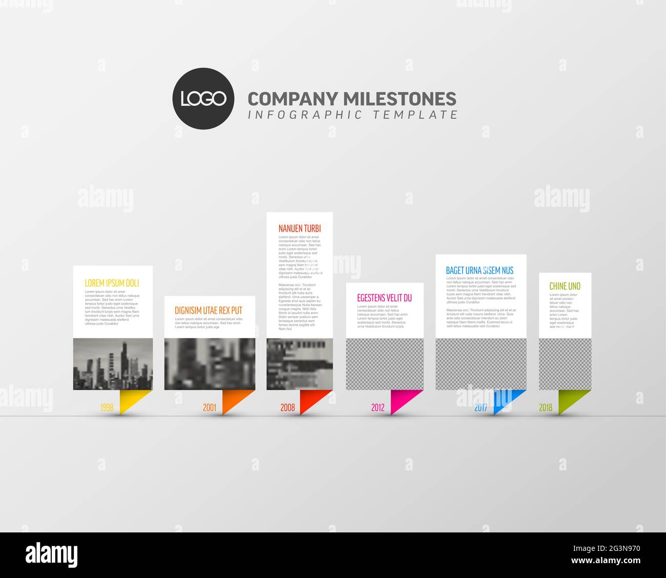 Vector Infographic timeline template made from paper speech bubbles ...