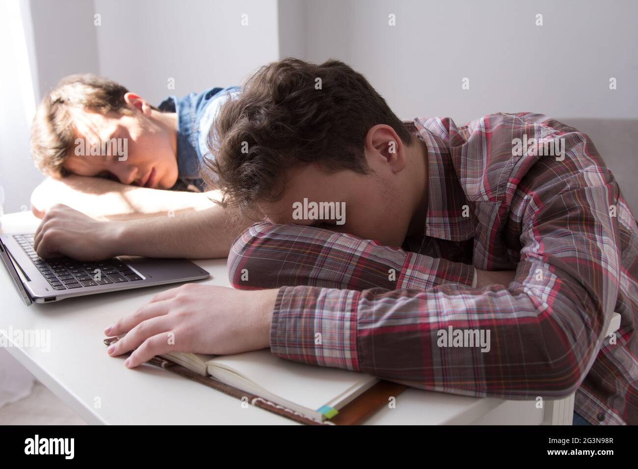 Boys study together hi-res stock photography and images - Alamy