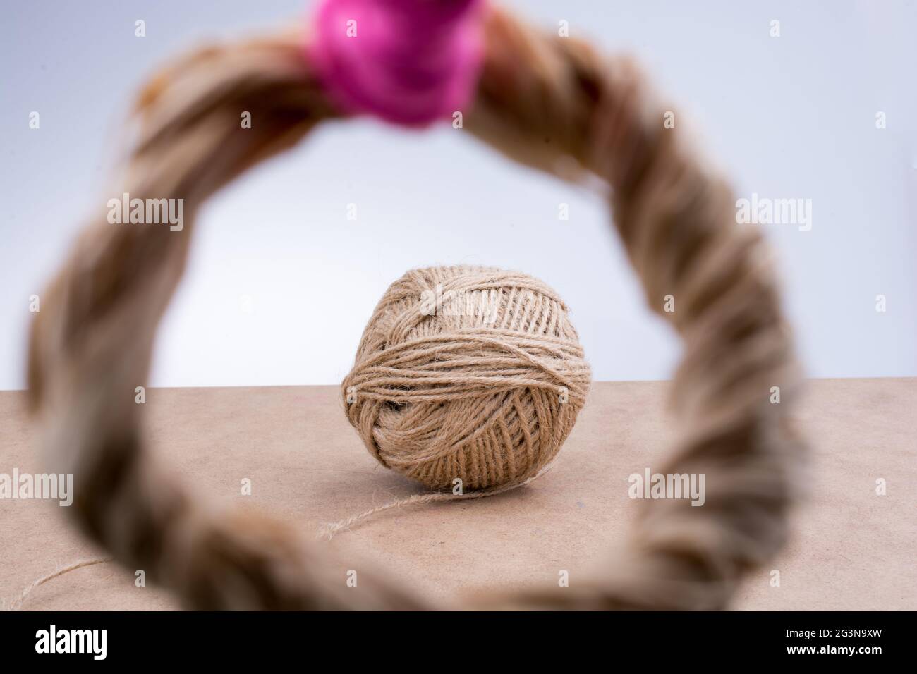 Rope as a thread background Stock Photo - Alamy
