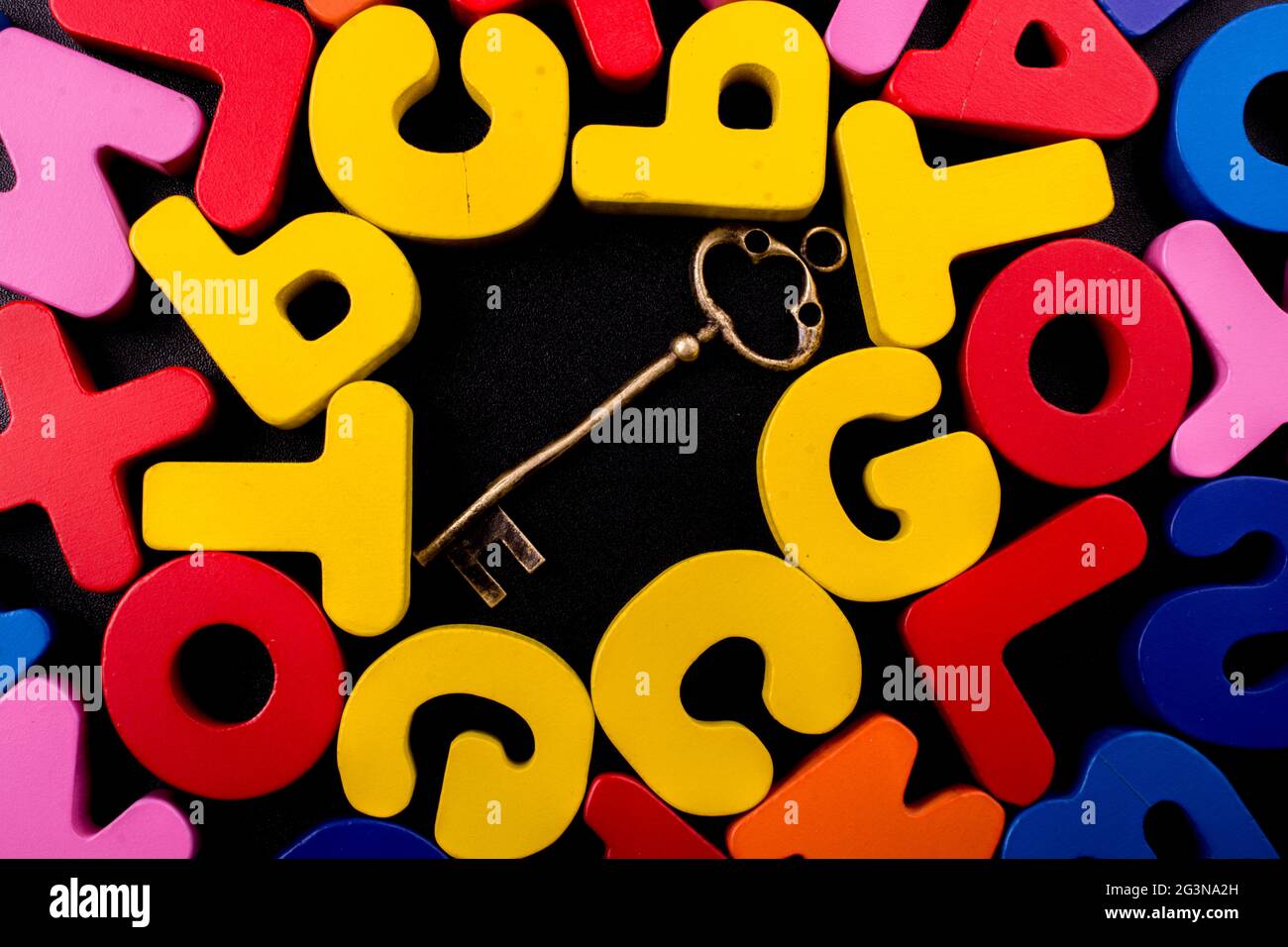 Colorful Letters made of wood Stock Photo - Alamy