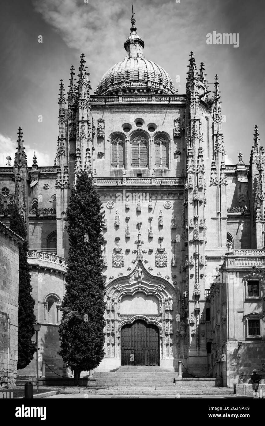 View cathedral salamanca spain Black and White Stock Photos & Images ...