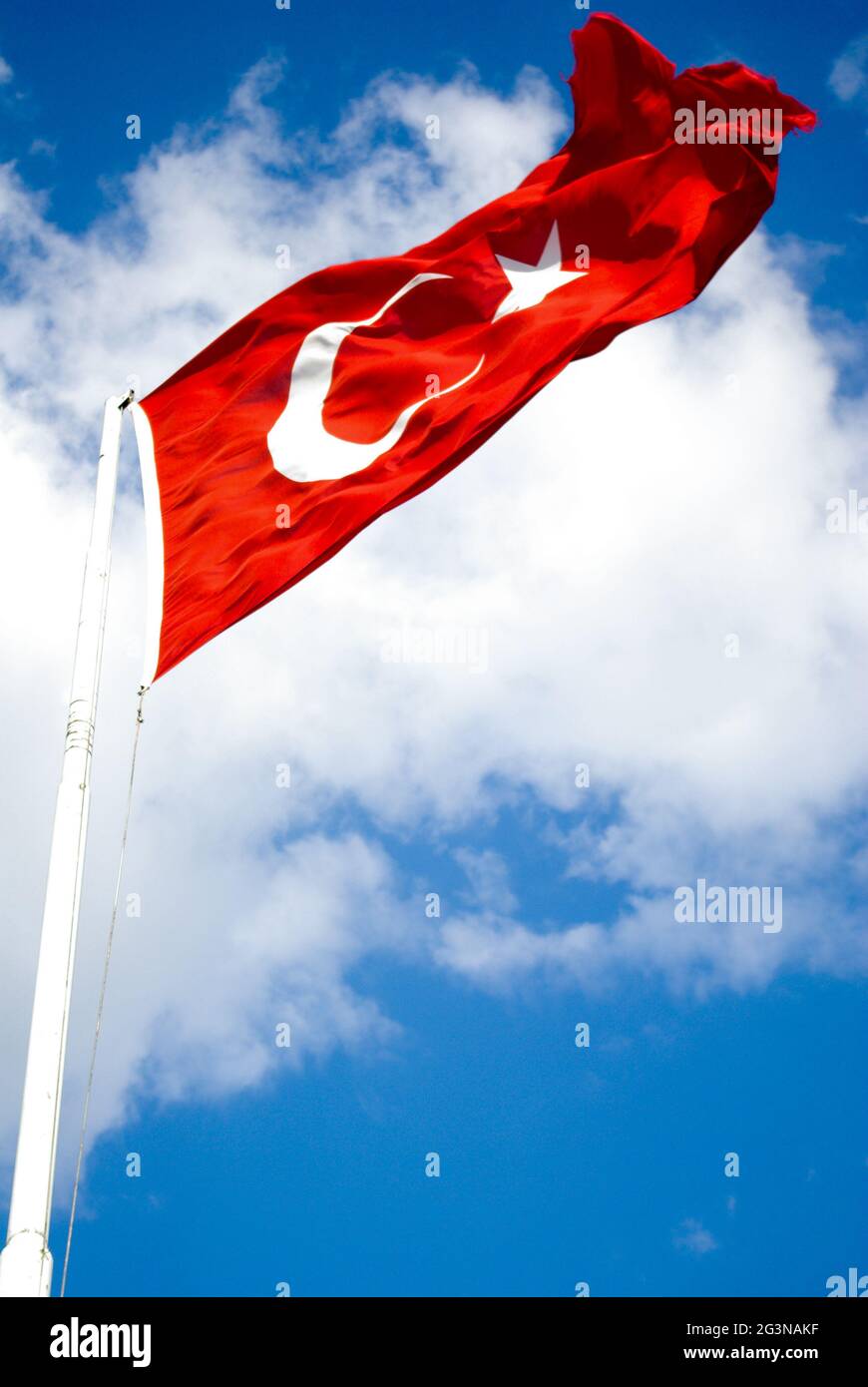 Turkish national flag Stock Photo - Alamy
