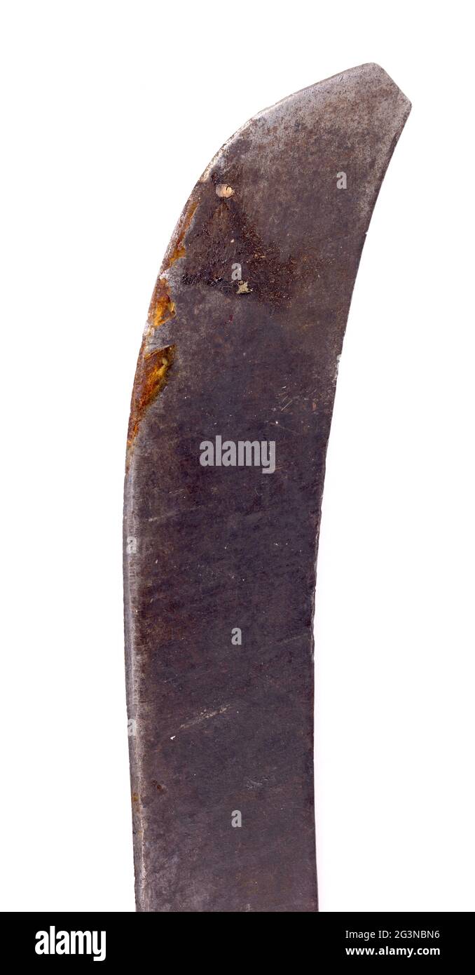 Blade of a big machete isolated Stock Photo - Alamy