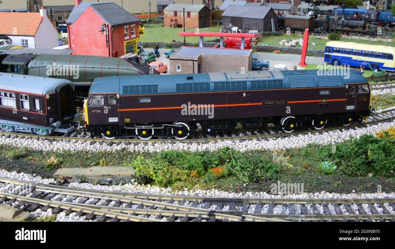 A model of the class 47 Diesel "Prince Henry"locomotive that was used ...