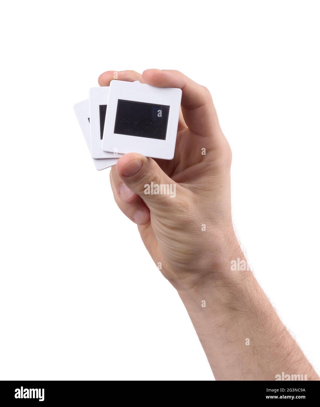 Holding a very old slide photo Stock Photo - Alamy