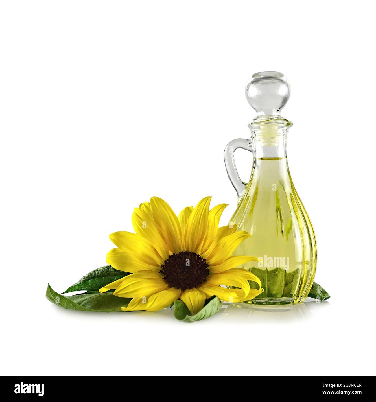 Sunflower oil in a decanter isolated on white background Stock Photo ...