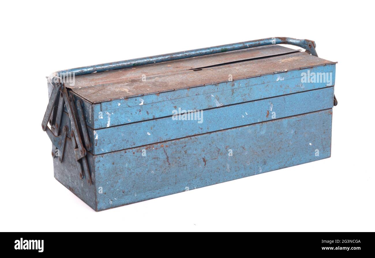 Old metal toolbox Stock Photo - Alamy