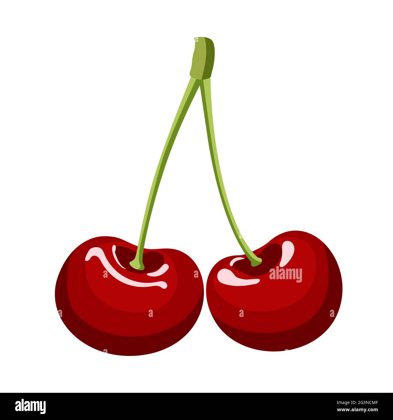 Cartoon vector illustration isolated object fresh food fruit cherry ...