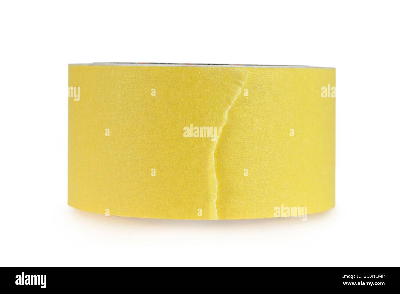 Masking tape roll isolated on white background Stock Photo - Alamy