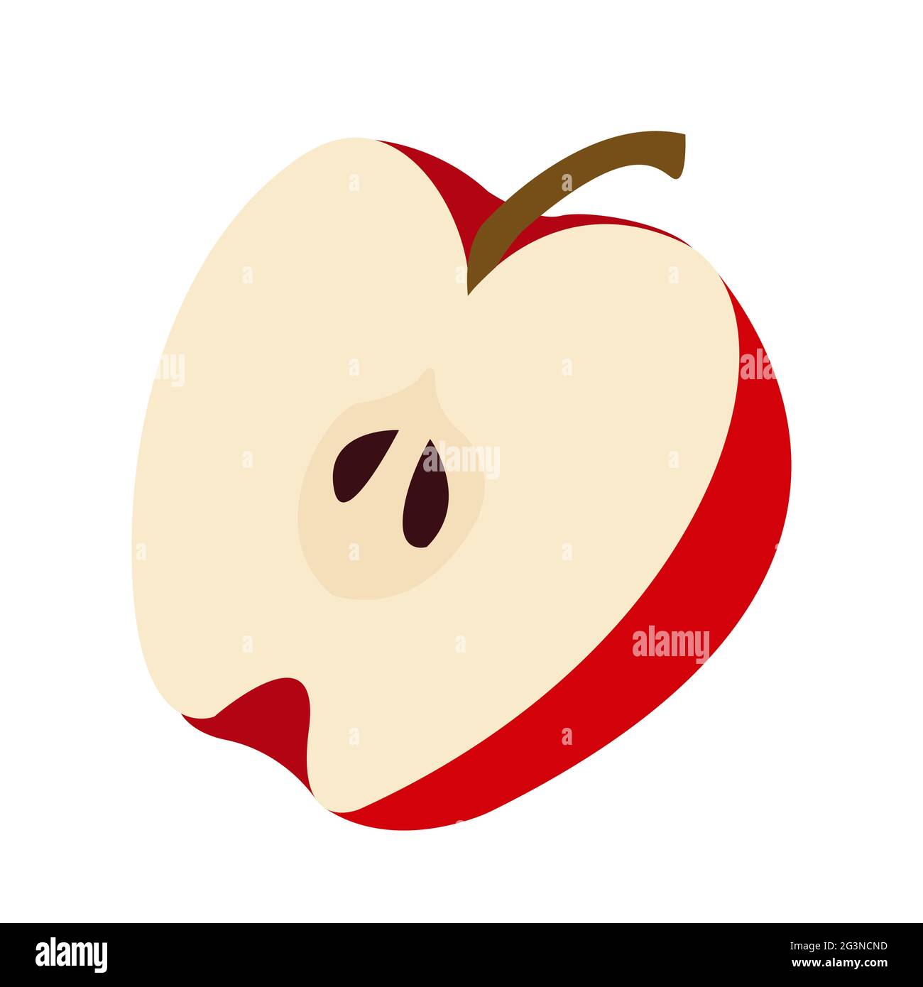 Cartoon vector illustration isolated object fresh food fruit half ...