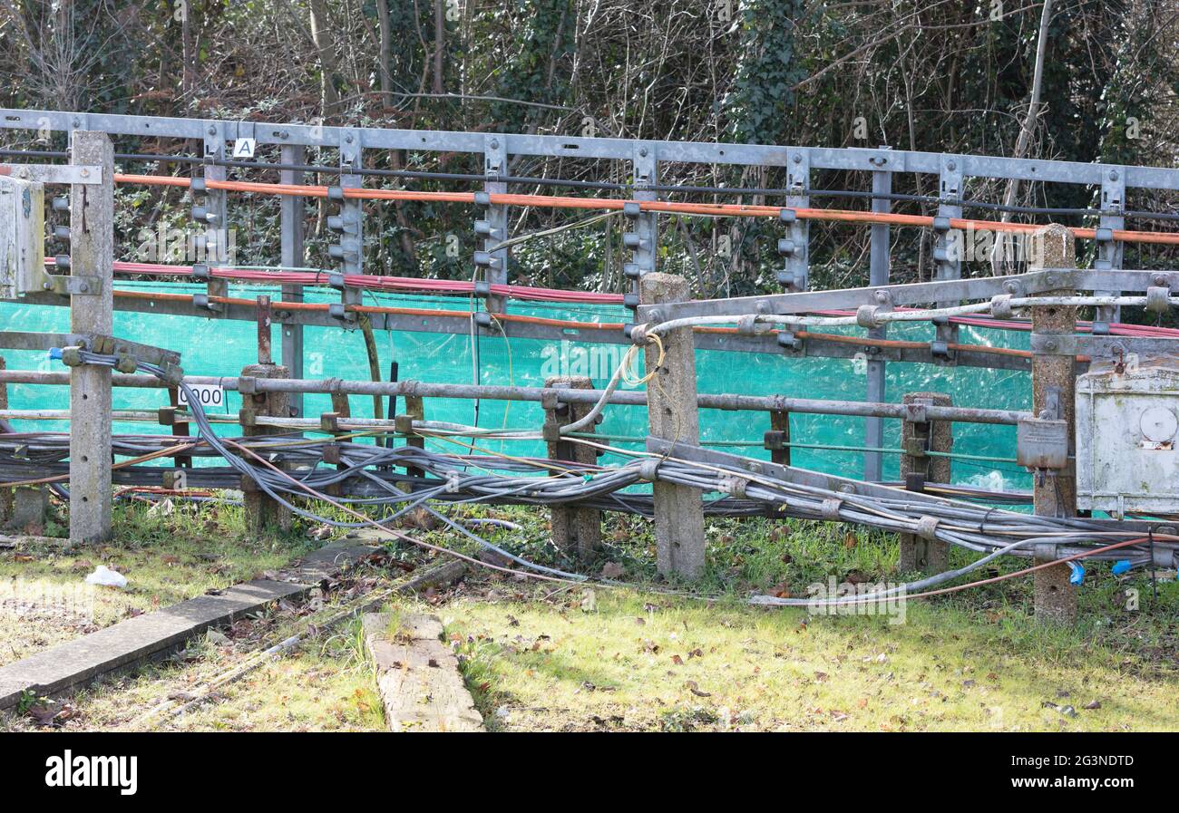 Underground electric cables Stock Photo - Alamy