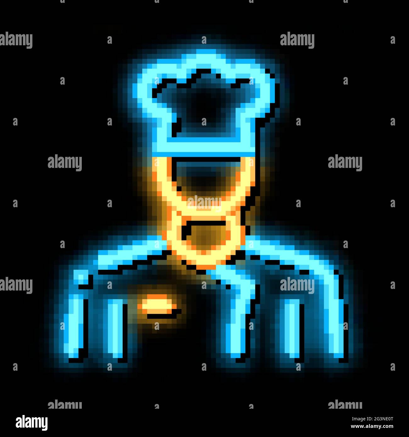 cook chief profession neon glow icon illustration Stock Vector Image ...