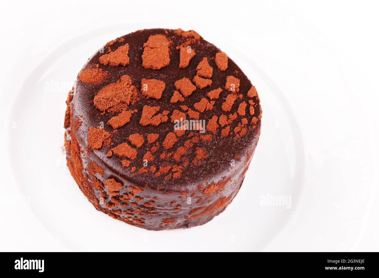 Chocolate mousse round cake Stock Photo - Alamy