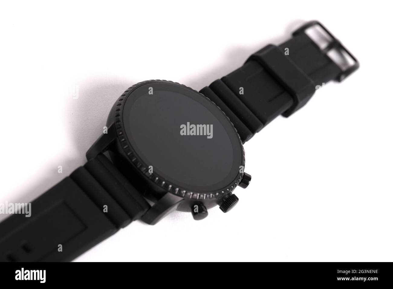Black smartwatch isolated Stock Photo - Alamy