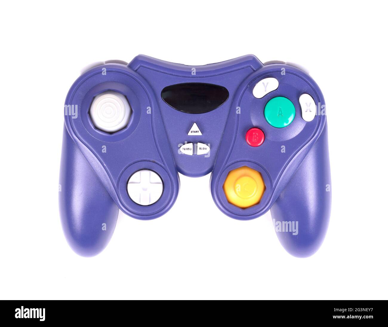 Video game controller on white background Stock Photo - Alamy
