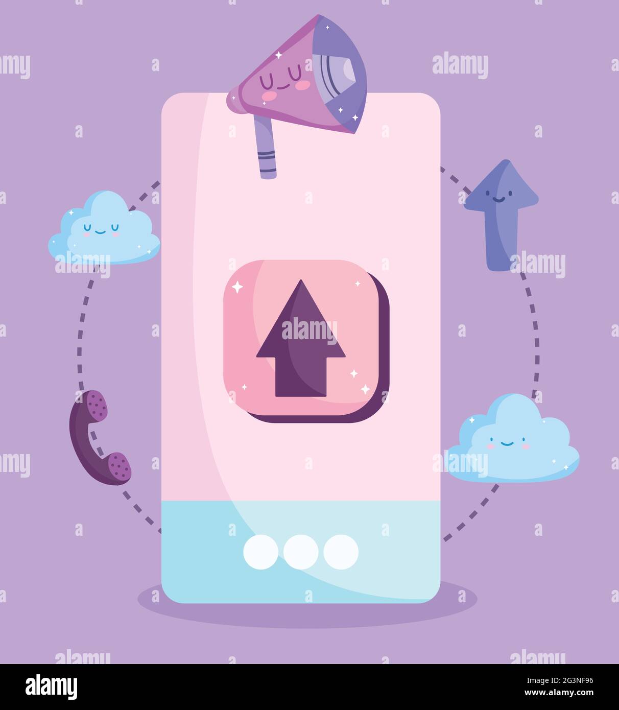 smartphone app cartoon Stock Vector Image & Art - Alamy