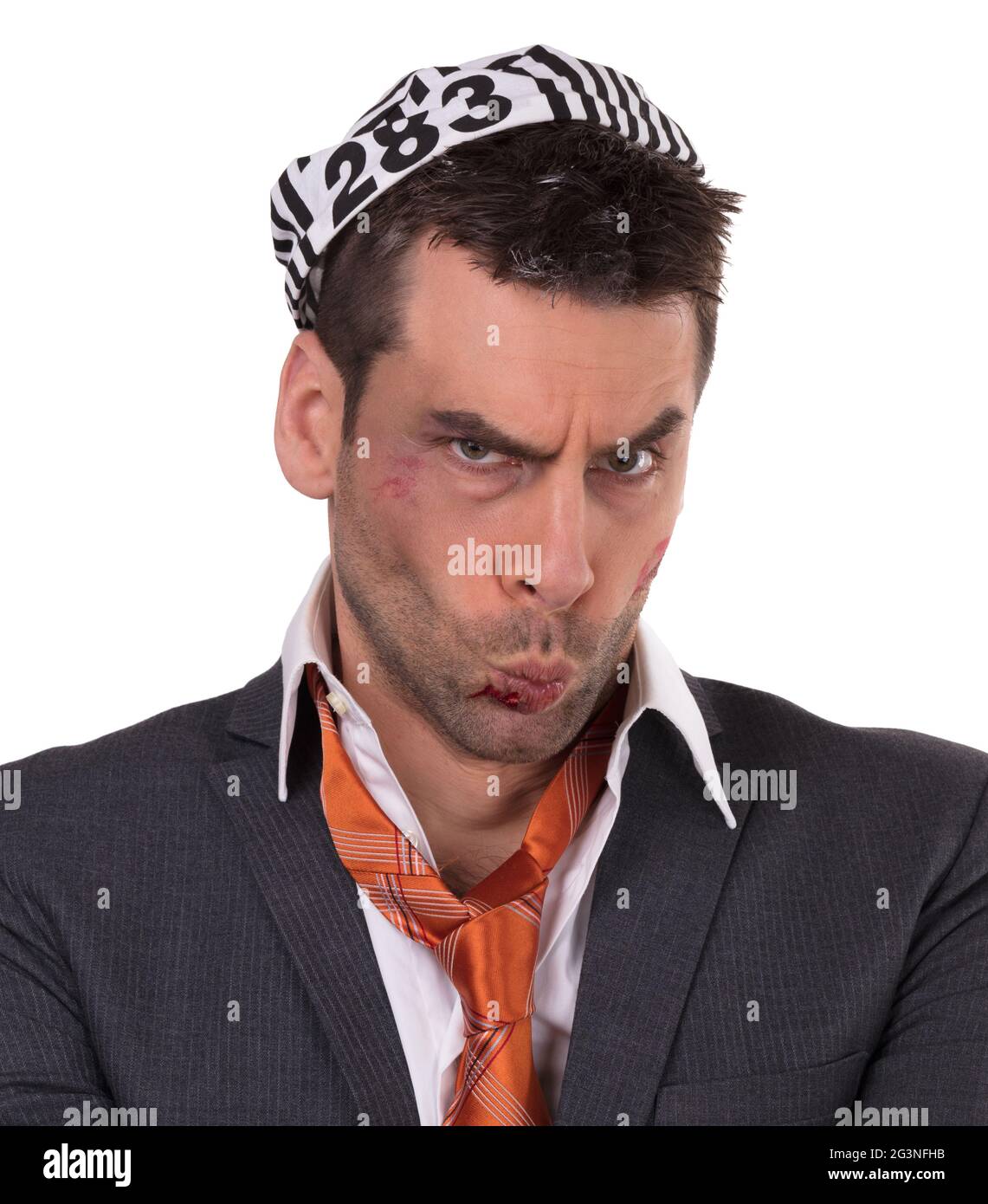 Man with bleeding lip hi-res stock photography and images - Alamy